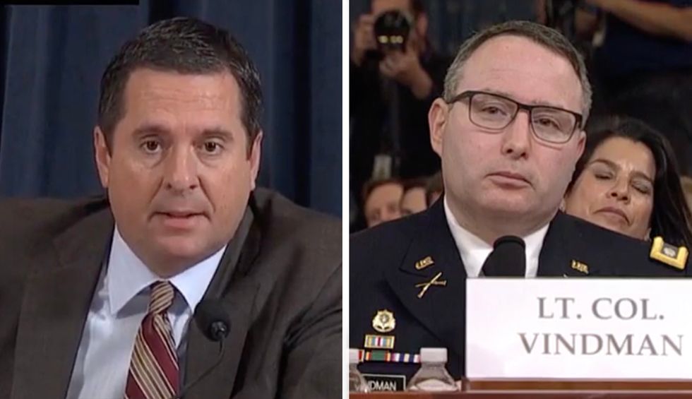 'Ranking member, it's Lt. Col. Vindman': NSC director corrects Devin ...