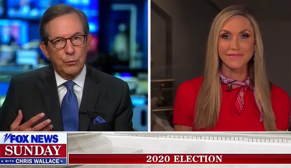Chris Wallace scolds Lara Trump for ‘chairs right next to each other ...