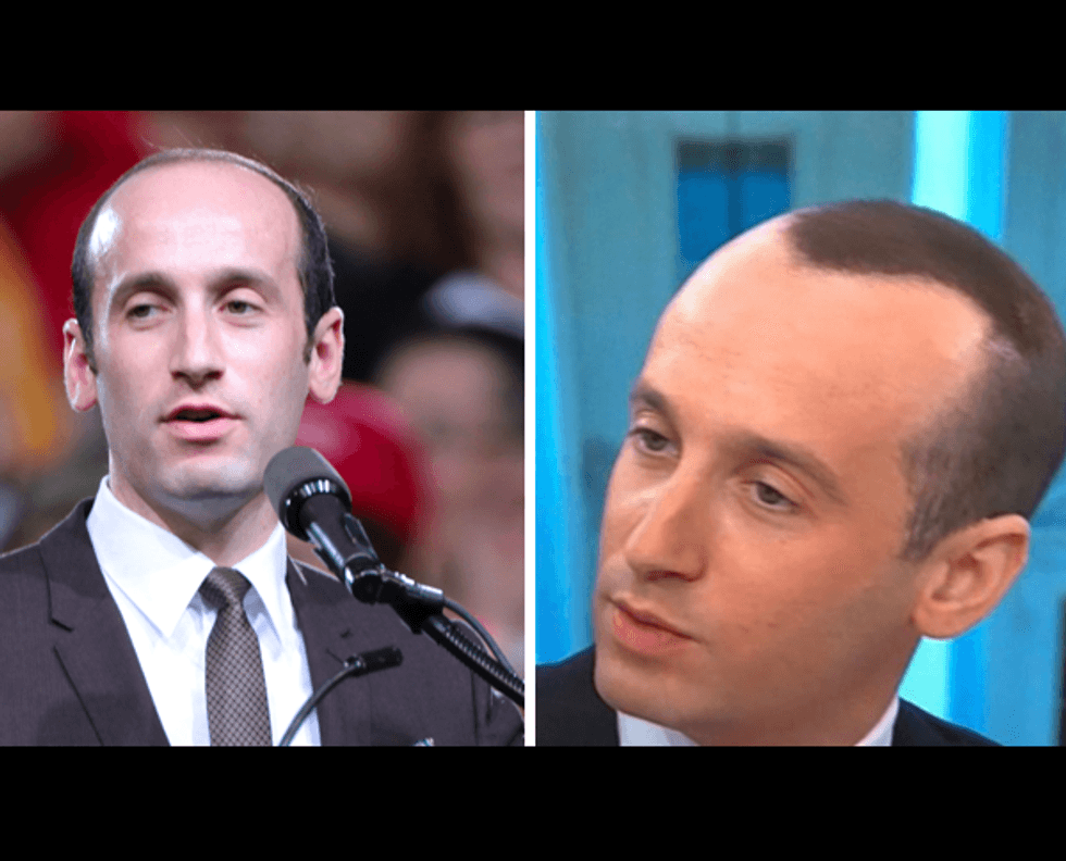 'Soulless vampire' Stephen Miller mocked for sporting 'spray-on-hair ...